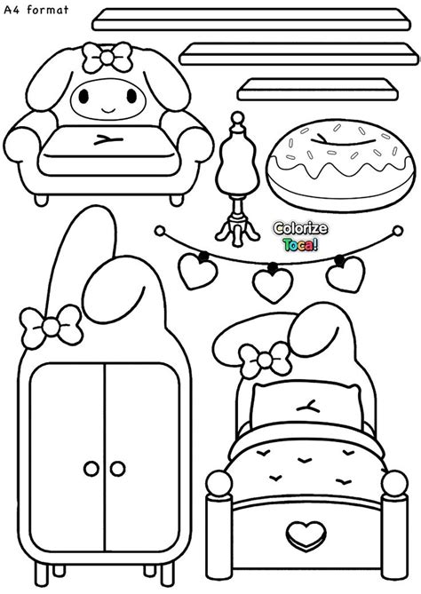 My Melody Toca Boca House In 2024 Paper Dolls Paper Dolls Printable