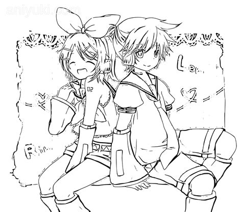 Kagamine Rin And Len Coloring Pages AniYuki Anime Portal