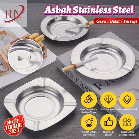 Jual Rn Toko Resmi Asbak Rokok Stainless Steel Anti Karat Tempat
