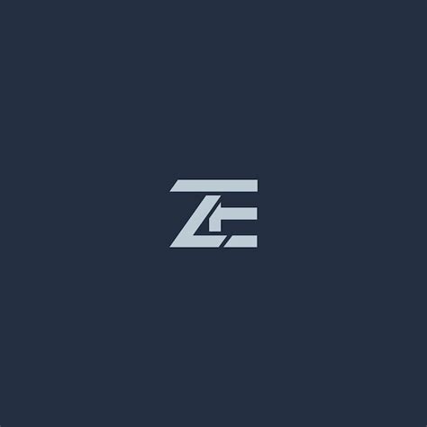 Imagen vectorial del diseño del logotipo de ze Vector Premium