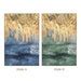 Abstract Emerald Green Gold Leaf Navy Blue Wall Art Acylic Painting On