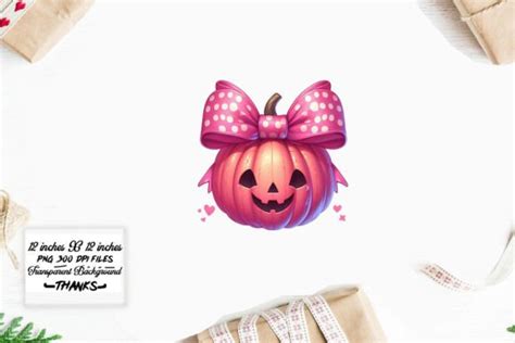 Pink Coquette Bow Pumpkin Halloween PNG Gráfico por T Shirt Design