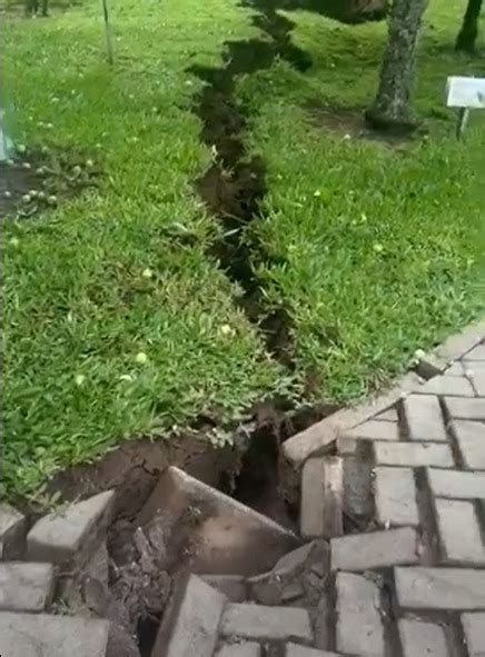 Bairro de Gramado é evacuado após surgimento de fenda no solo