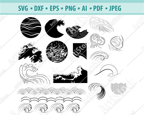 Wave SVG Waves Svg Sea Waves Svg Ocean Waves Svg Clipart Etsy