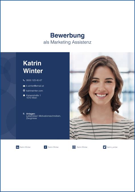 Deckblatt Bewerbung