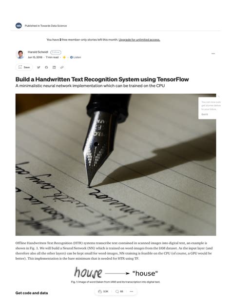 build a handwritten text recognition system using tensorflow by harald scheidl towards data