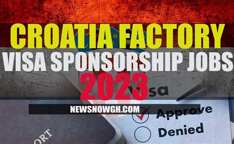 Croatia Factory Visa Sponsorship Jobs