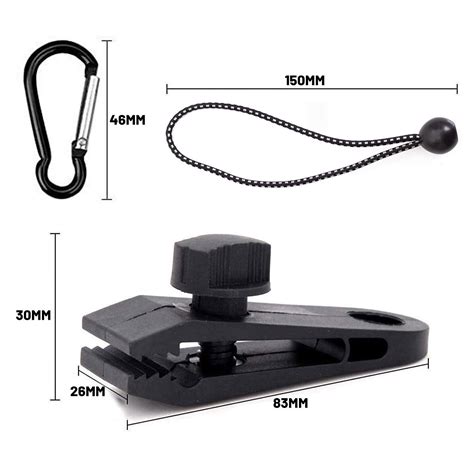 10 50x Planenhalter Planen Befestigung Klemme Clips Spanner für Zelt