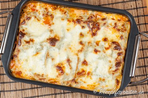 Vegetarisk Lasagne Med Paprika Aubergine Svamp Och Zucchini