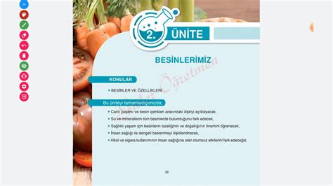 4 Sınıf Fen Bilimleri Ders Kitabı 2 Ünite Besinlerimiz Sayfa 40 49