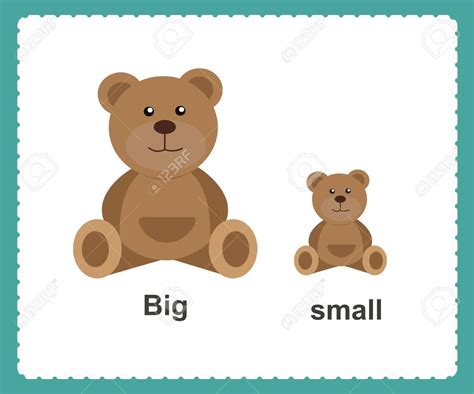 Opposite English Words Big And Small Vector Illustration Big And