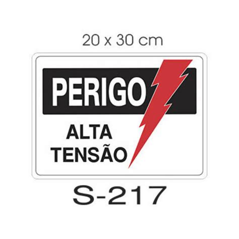 Placa De Sinaliza O Perigo Alta Tens O X