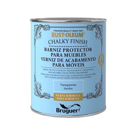 Barniz Al Agua Para Muebles CHALKY FINISH RUST OLEUM 750ml Transparente