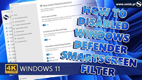 How To Disabled Windows Defender Smartscreen Filter On Windows