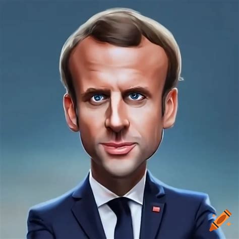 Caricature Of Macron Imitating Biden On Craiyon