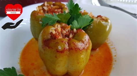 Etli Biber Dolmas Tarifi Youtube