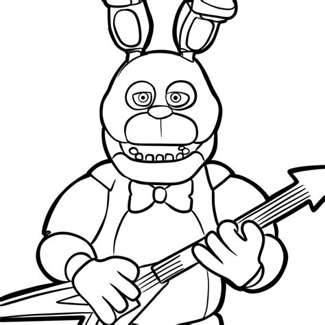Bonnie Fnaf Coloring Page Busy Shark