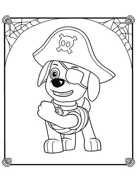 Coloriage Zuma Pat Patrouille à Halloween télécharger et imprimer
