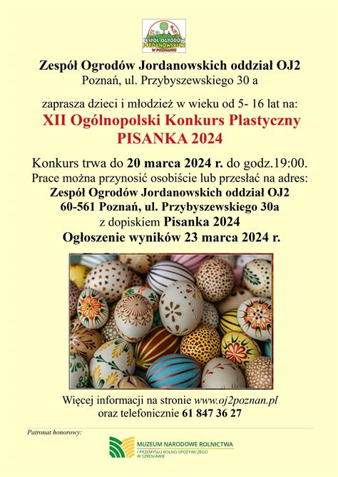XII Ogólnopolski Konkurs Plastyczny dla dzieci i młodzieży PISANKA
