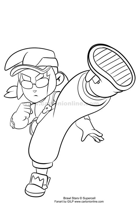 Desenho De Fang De Brawl Stars Para Colorir