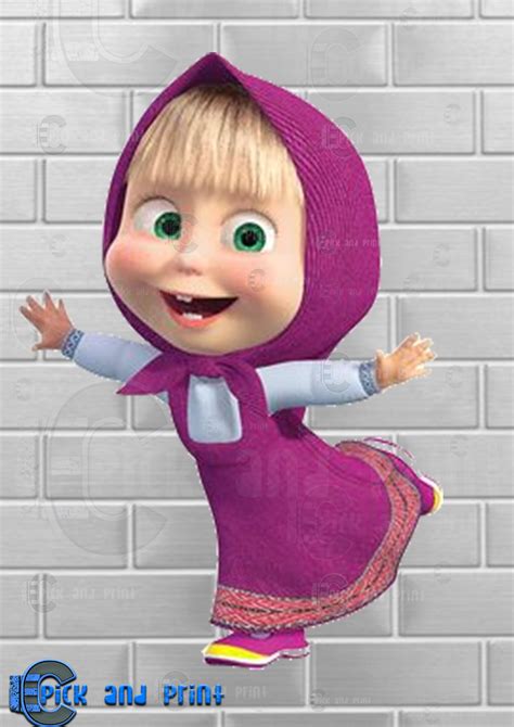 Masha And The Bear Character Cut Outs For DIY Party Backdrops Party