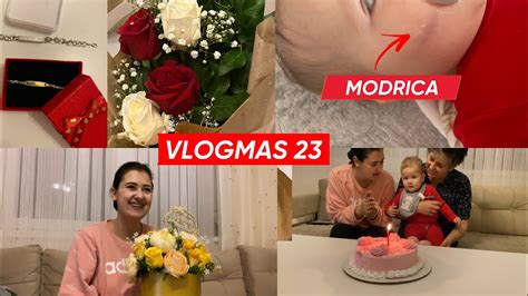 VLOGMAS 23 bebin rođendanski vlog pokloni i nova modrica YouTube