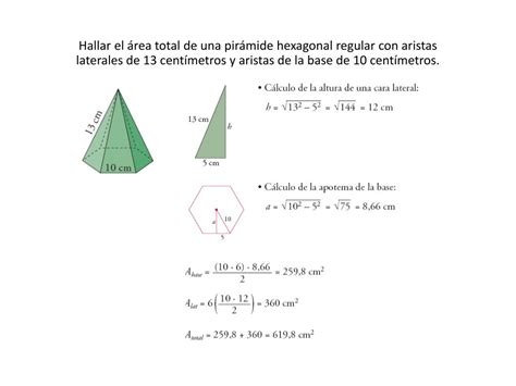Perimetro De Una Piramide Hexagonal Formula Para Obtener El Area Y El