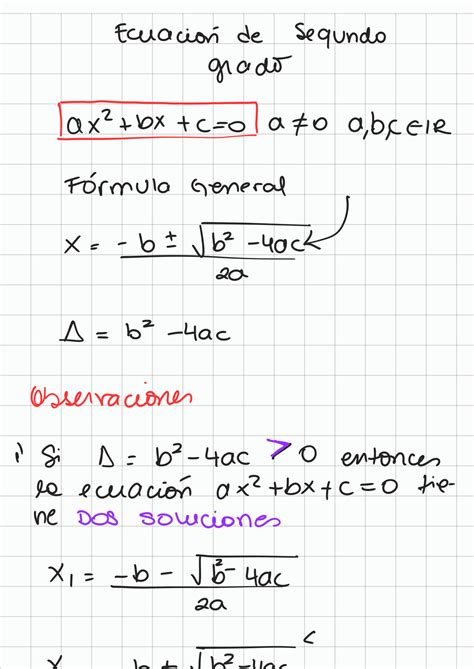 Solution Ecuaciones De Segundo Grado Studypool