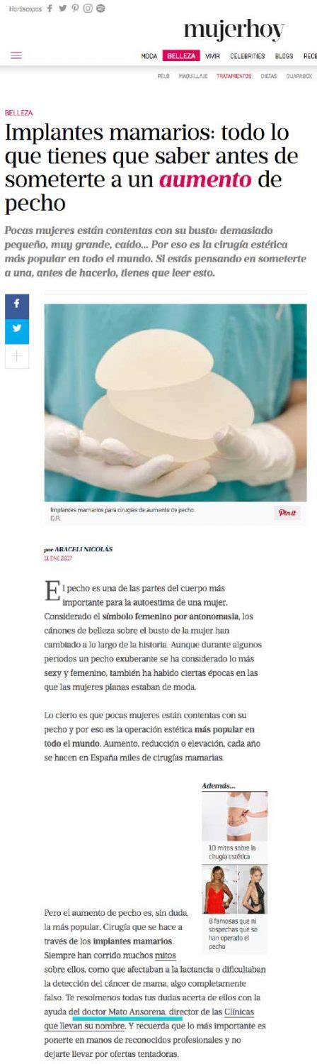Implantes Mamarios Todo Lo Que Tienes Que Saber Antes De Someterte A