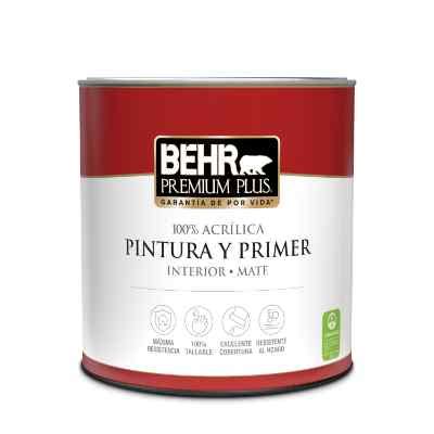 PINTURA 100 ACRÍLICA PARA INTERIOR BEHR PREMIUM PLUS DE 946 MILILITROS