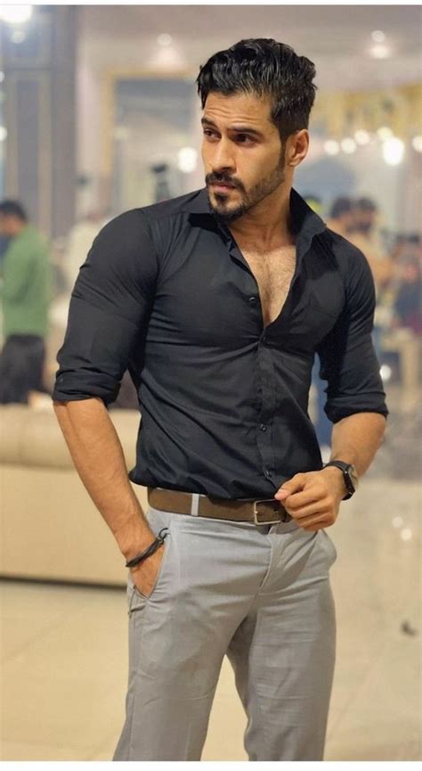 Black Shirt Formal Shirt Outfits With Grey Pants Abdomen Dress