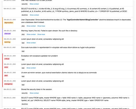 new in symfony 5 4 redesigned profiler logs symfony blog