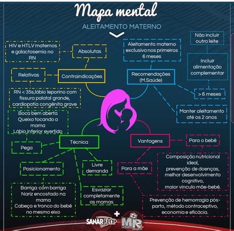 Pin De Amauri Filho Em Medicina Mapas Mentais Aleitamento Materno