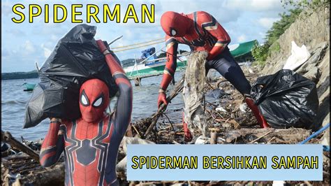 SPIDERMAN KEMBALI BERSIHKAN SAMPAH DI PAREPARE YouTube