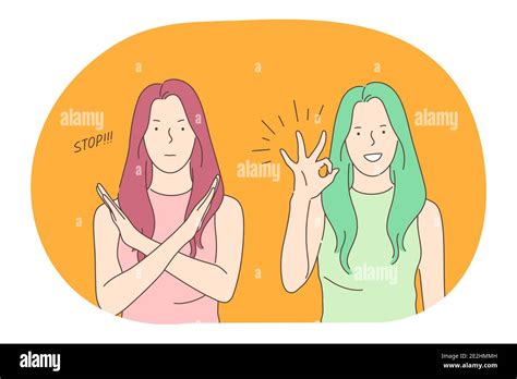 Lenguaje de señas gestos concepto de comunicación de manos Imagen