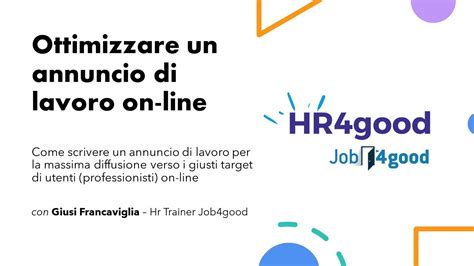 Ottimizzare Un Annuncio Di Lavoro Online Job4Good