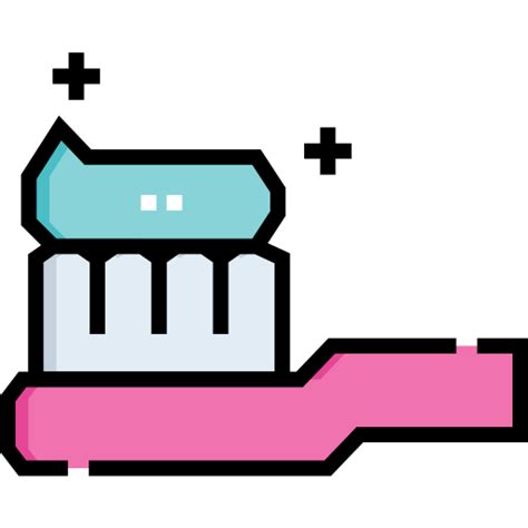 Tooth Brush Detailed Straight Lineal Color Icon