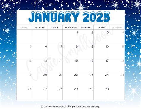 Cute Free Printable Monthly Calendars Cassie Smallwood