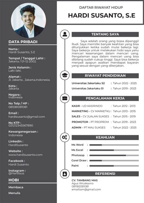 Contoh Cv Ats Menarik Contoh Surat Resmi