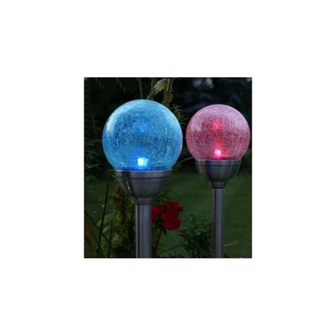 Lampka Ogrodowa Solarna Kula Szk O Wbijana Led Rgb Ledone