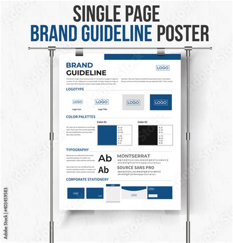 DIN A3 Brand Guideline Poster Template Brand Identity Guideline Brand