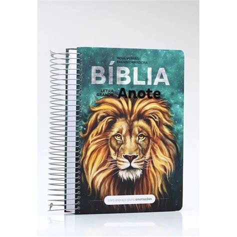 Bíblia Sagrada Anote Nvt Letra Grande Capa Dura Espiral Shopee Brasil