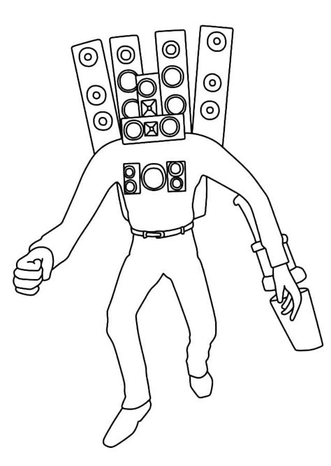 Desenhos De Titan Speakerman De Skibidi Toilet Para Colorir E Imprimir