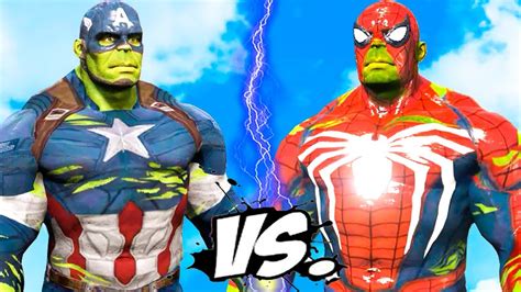 HULK SPIDERMAN Vs HULK CAPTAIN AMERICA EPIC BATTLE YouTube