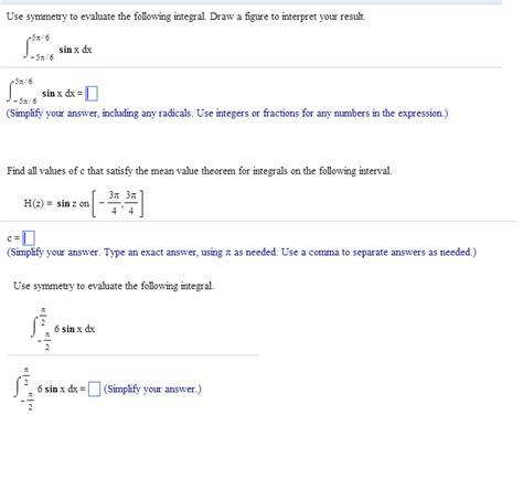 solved use symmetry to evaluate the following integral draw