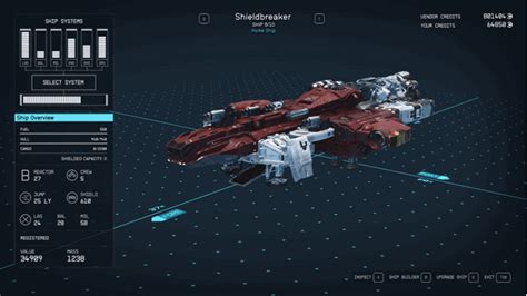 Navire Starfield Shieldbreaker Comment Lobtenir Pi Ces Et Statistiques