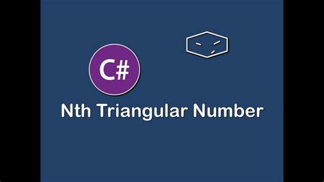 nth triangular number in c youtube