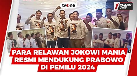 Para Relawan Jokowi Mania Resmi Mendukung Prabowo Di Pemilu 2024