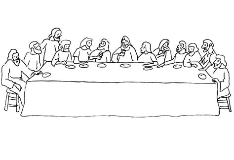 Last Supper Coloring Page Preschool Coloring Pages