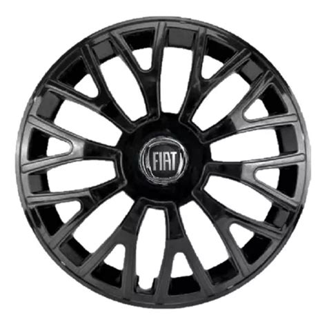 Jogo Calotas Triton Black Aro Fiat Uno Palio Siena Argo